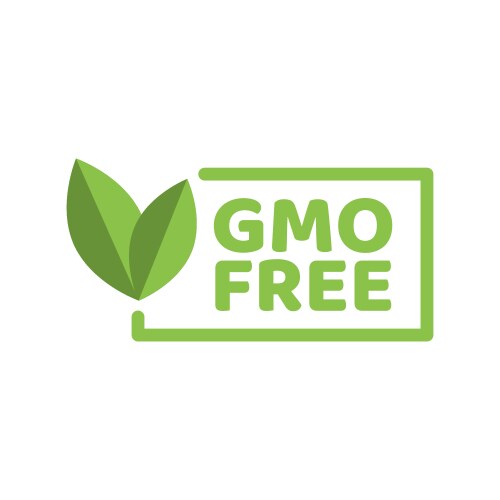 Gmo free logo symbol Royalty Free Vector Image