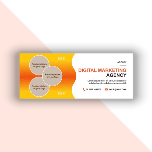 Marketing banner template Royalty Free Vector Image