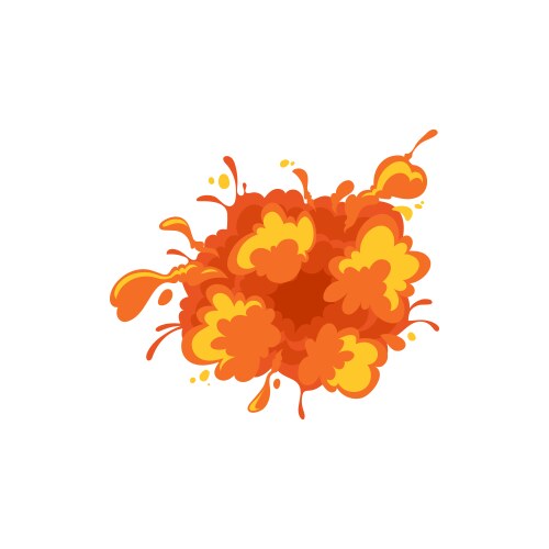 Explosions set fire explosion effect watercolor Vector Image