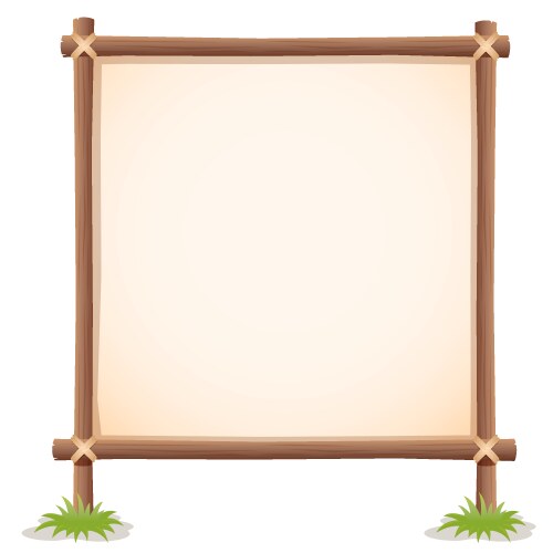 Wooden blank sign Royalty Free Vector Image - VectorStock