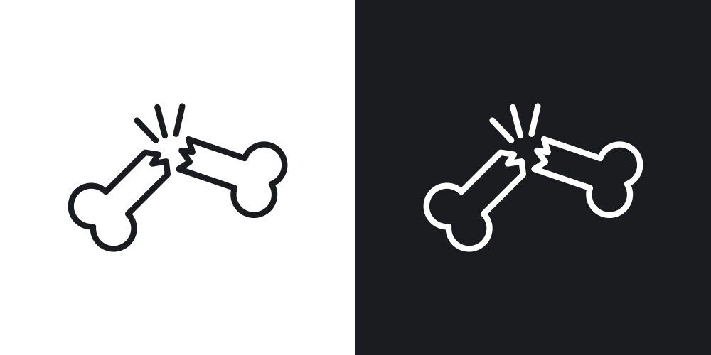 Bone fracture icon Royalty Free Vector Image - VectorStock