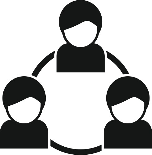 Group team coping skills icon flat tension Vector Image