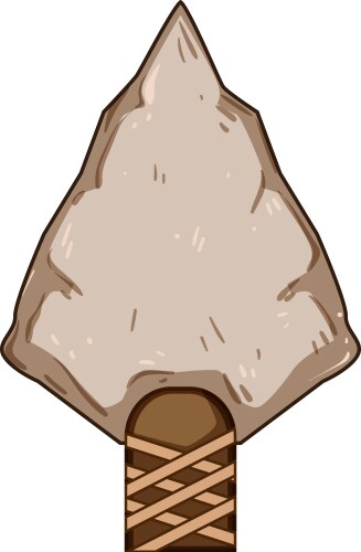 Stone arrowhead cartoon Royalty Free Vector Image