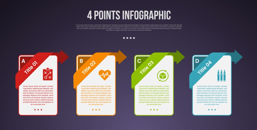 4 points or step process infographic Royalty Free Vector