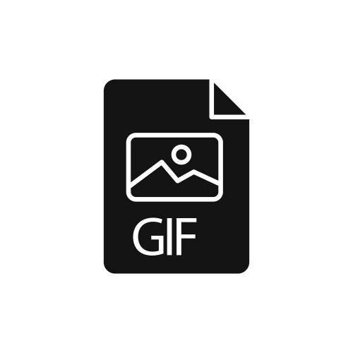 Gif icon set animated format symbol Royalty Free Vector