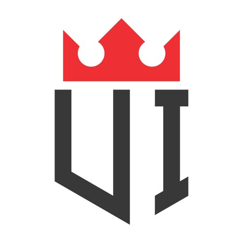 Letter pt crown logo Royalty Free Vector Image