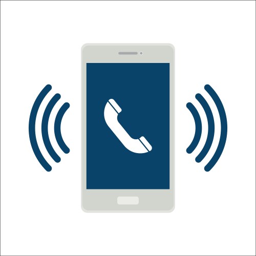 Call icon noisy phone flat calling symbol Vector Image Call icon noisy phone flat calling symbol Vector Image