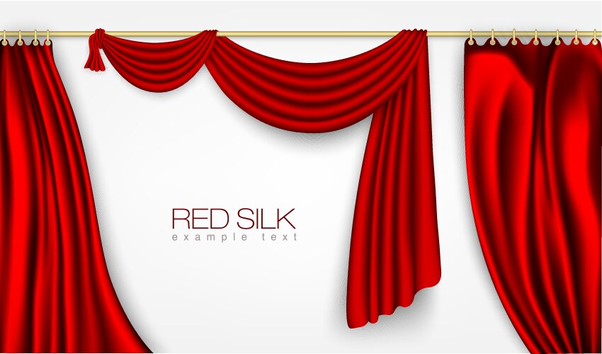 Red theatre curtains drawing Royalty Free Vector Image