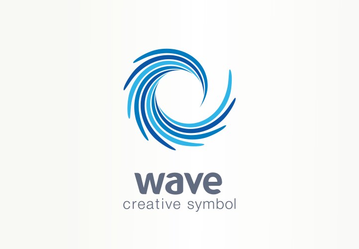 Circle wave logo symbol icon design Royalty Free Vector
