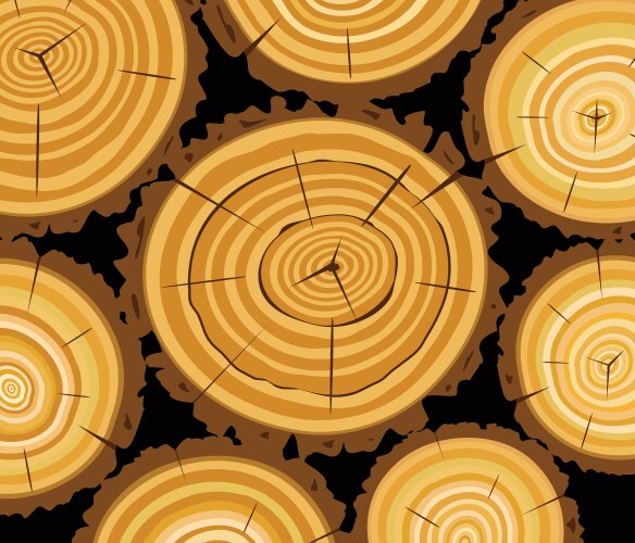 Wooden log cut Royalty Free Vector Image - VectorStock
