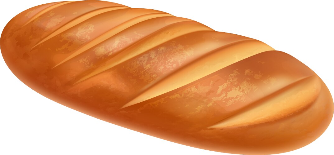 Bread slices and white loaf realistic Royalty Free Vector