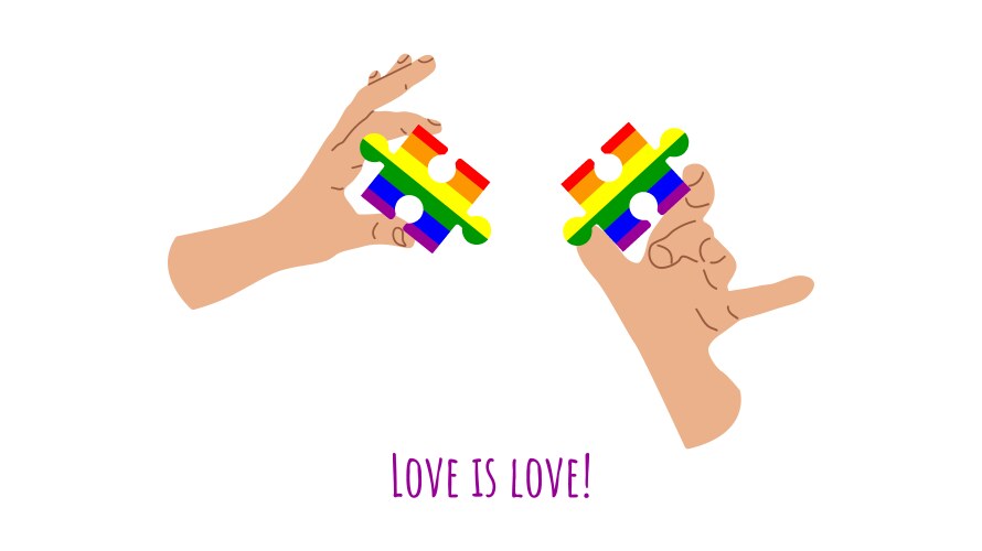 Lgbtq banner with symbols celebrating pride month Vector Image