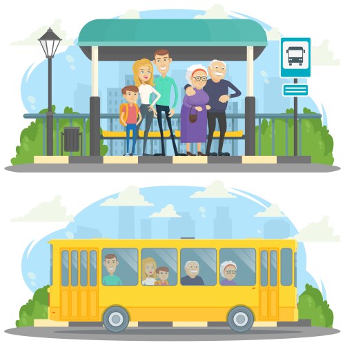 Bus Stop Cartoon Vector Images (over 3,000)