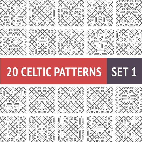 Celtic patterns set Royalty Free Vector Image - VectorStock