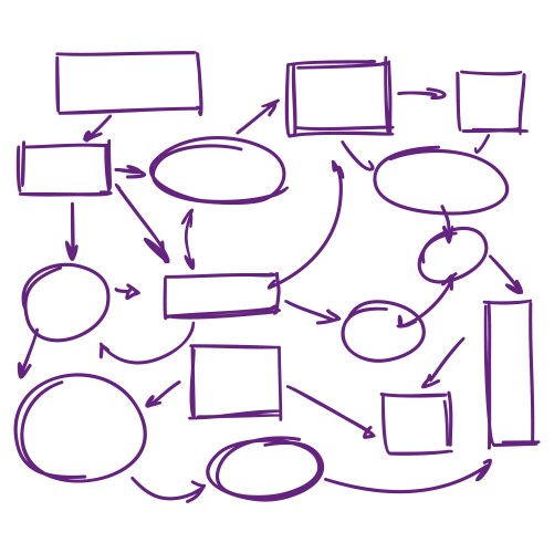 Red hand drawn shapes marker for highlighting text