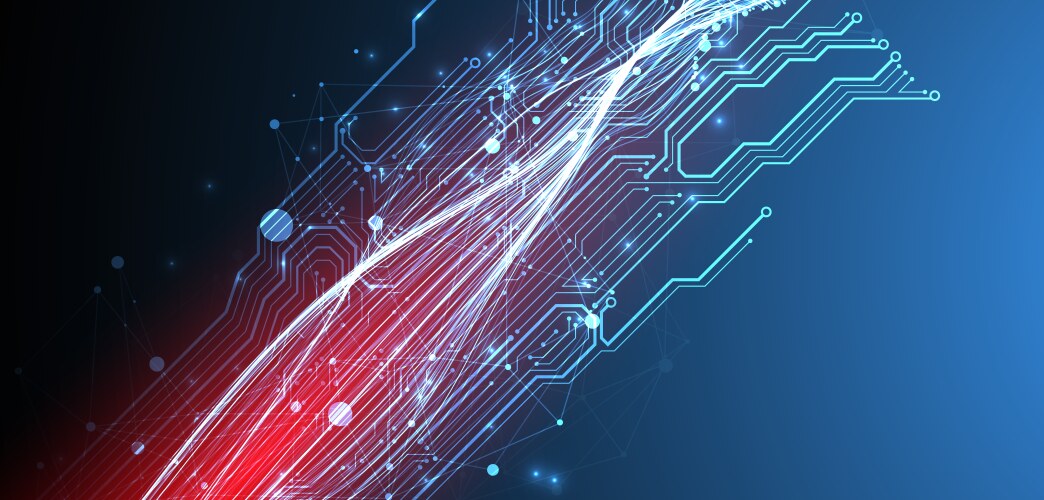 Abstract background with plexus effect scientific Vector Image