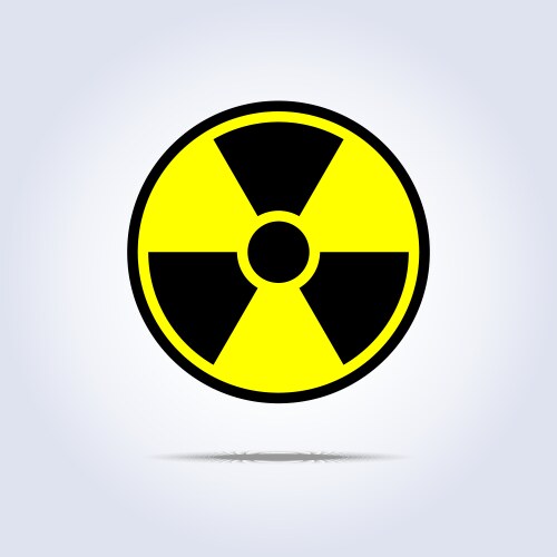 Ionizing radiation icon Royalty Free Vector Image
