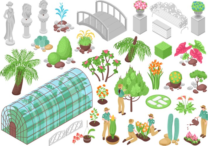 Botanical garden flowchart Royalty Free Vector Image