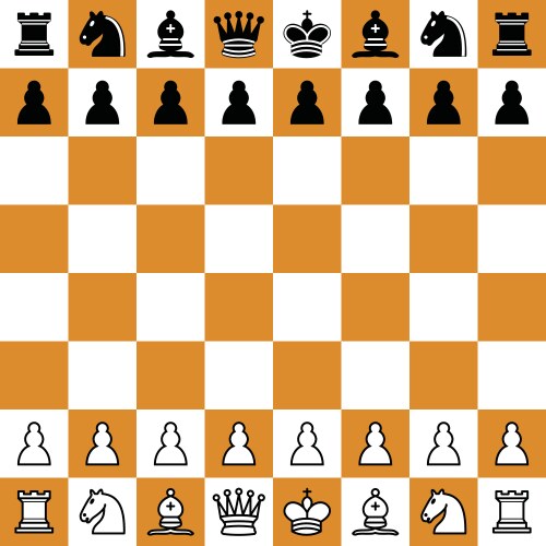 Chess board without pieces Royalty Free Vector Image