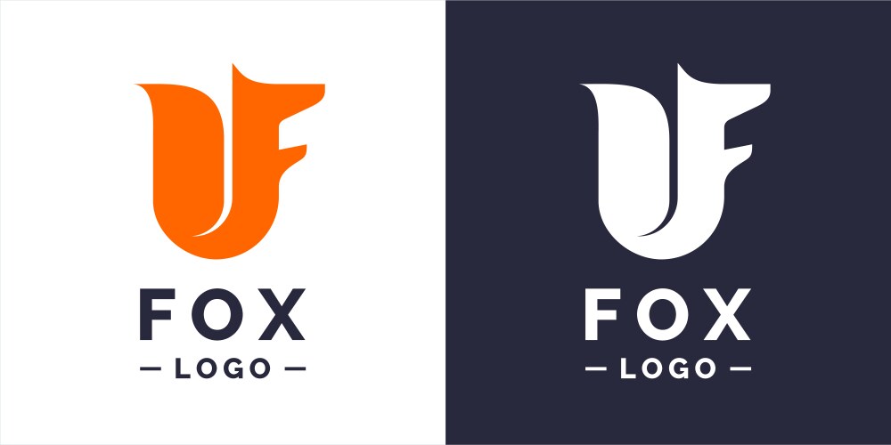Modern fox logo and emblem Royalty Free Vector Image
