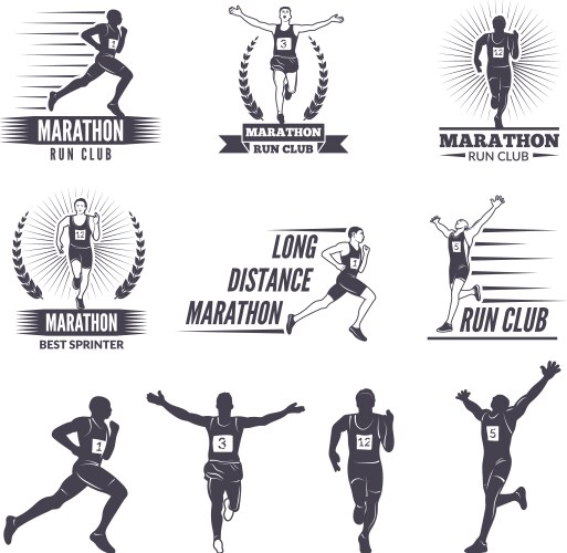 Marathon Runner Logo Vector Images (over 4,200)