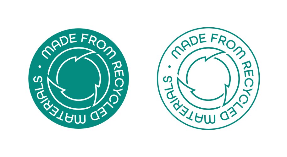 Recycling icon made recycled material package Vector Image