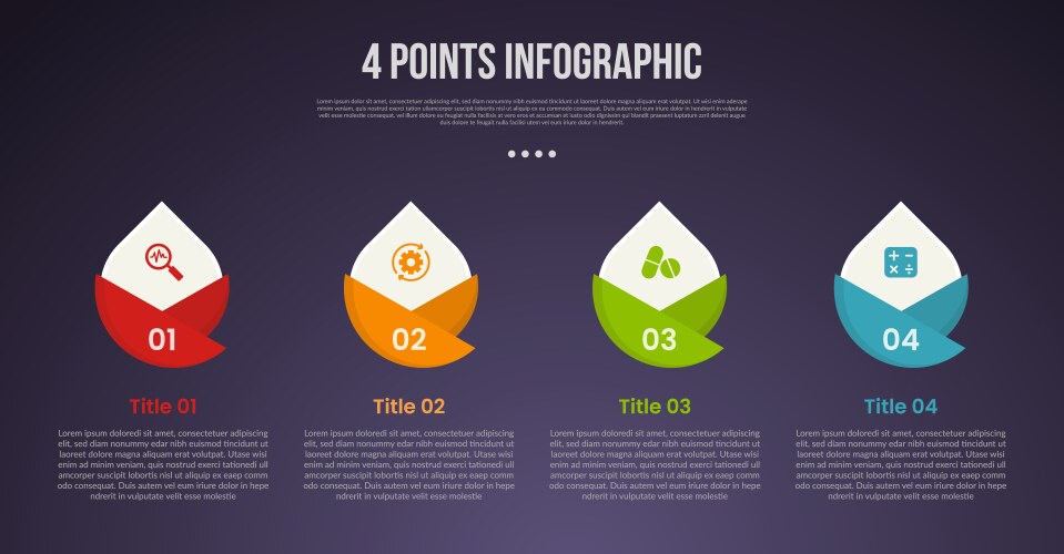 4 points or step process infographic Royalty Free Vector