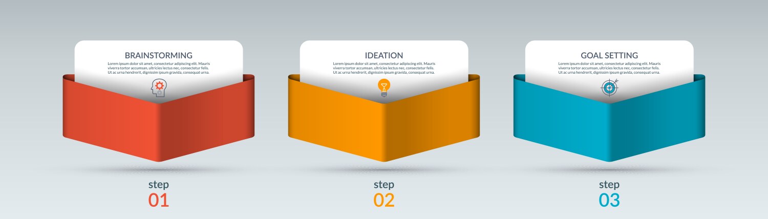 Infographic template with 3 arrows Royalty Free Vector Image