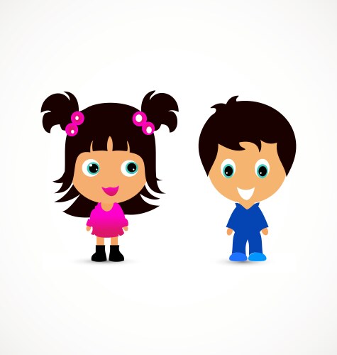 Children look through a torn paper hole Royalty Free Vector