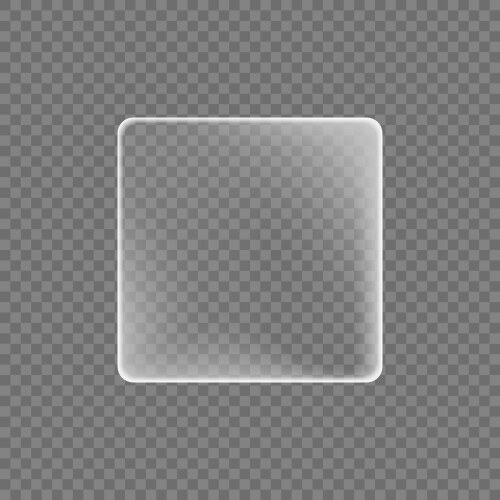 Transparent rectangular sticker with rounded Vector Image