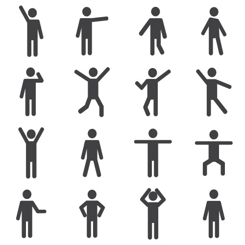Stickman Poses Vector Images (over 1,700)
