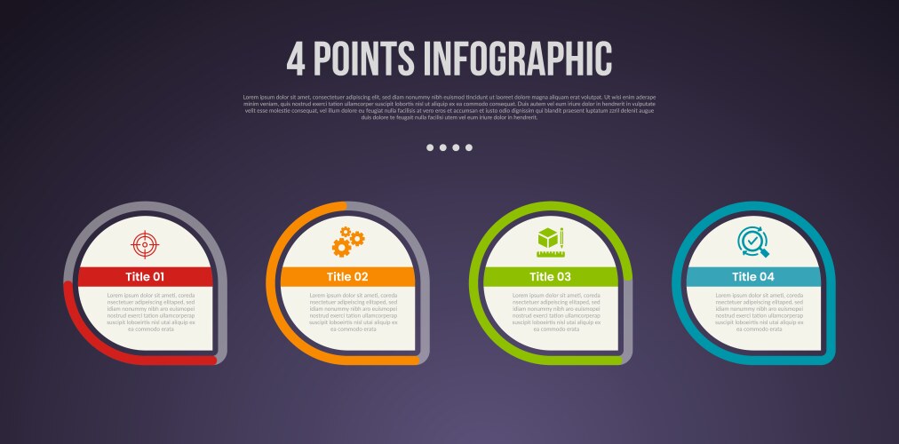 5 points or step process infographic with octagon Vector Image