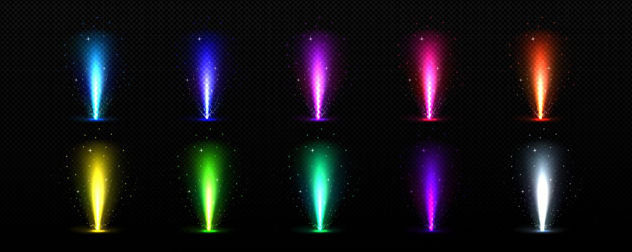 Spark spotlight white light effect glowing ray Vector Image