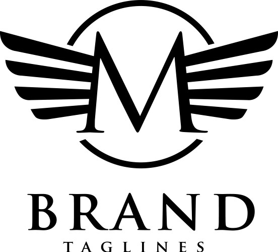 M Letter Wing Vector Images (over 670)