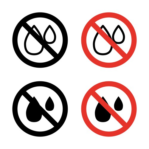 Caution safety leak of water or chemical material Vector Image