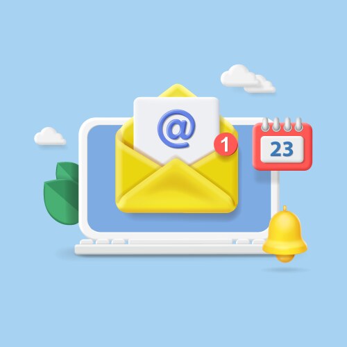 Flat design concept email icon Royalty Free Vector Image