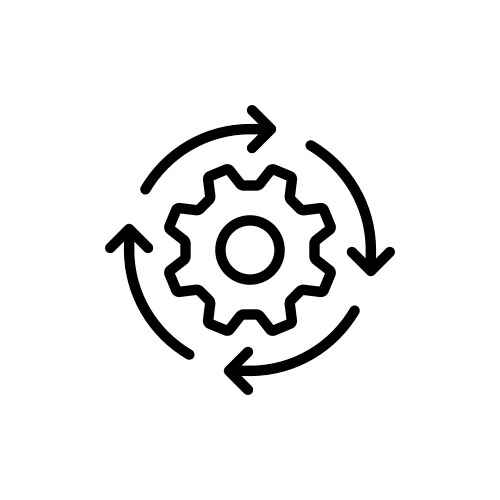 Gear Workflow Progress Icon Royalty Free Vector Image