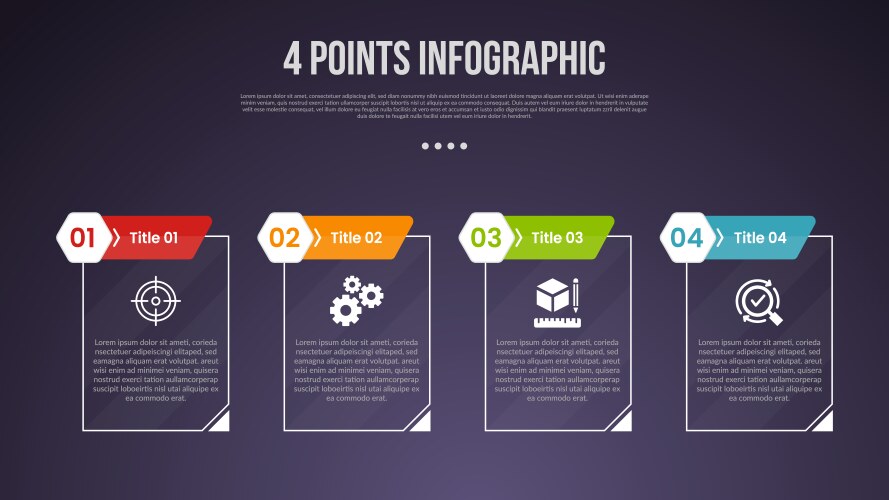 4 points or step process infographic Royalty Free Vector