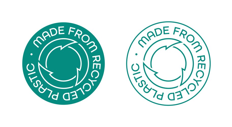 Recycling icon made recycled material package Vector Image