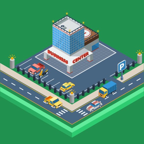 3d isometric industrial Royalty Free Vector Image
