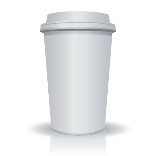 Realistic empty coffee cup template brown mug Vector Image