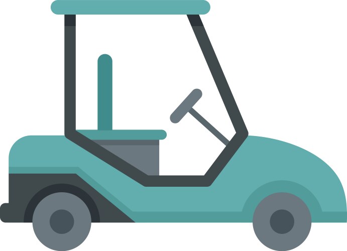 Golf cart car icon flat style Royalty Free Vector Image