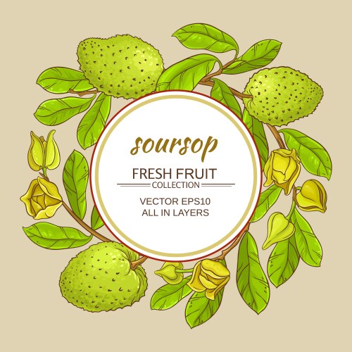 Soursop frame Royalty Free Vector Image - VectorStock