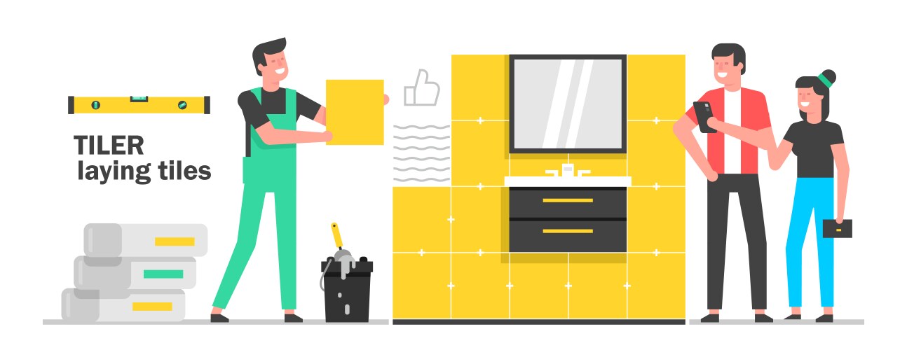 Elements for bathroom interior Royalty Free Vector Image