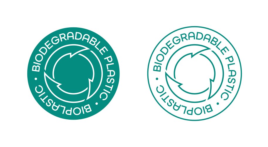 Biodegradable and compostable icon product Vector Image