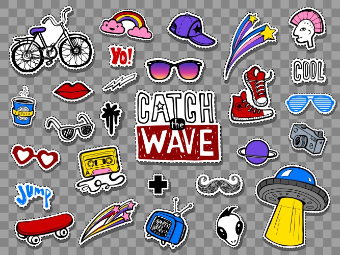 Cool Stickers Vector Images (over 49,000)