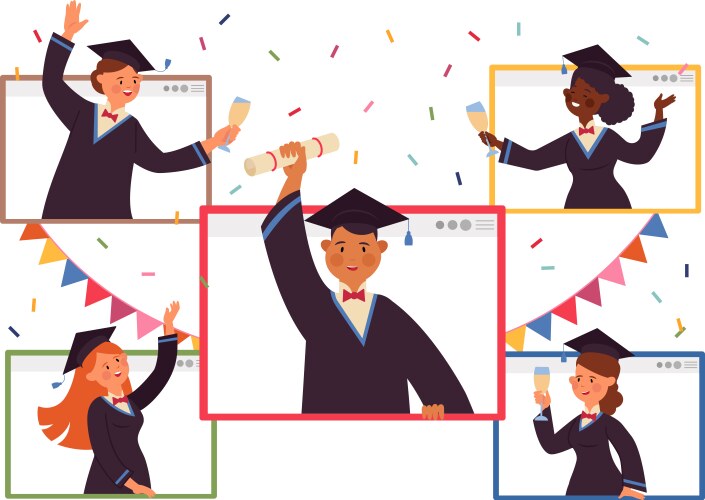 Online education or business training isometric Vector Image