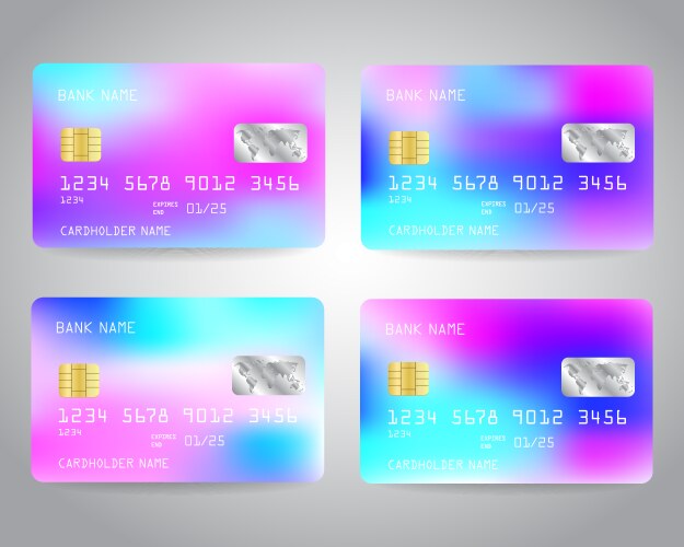 Covers design backgrounds for a credit card Vector Image