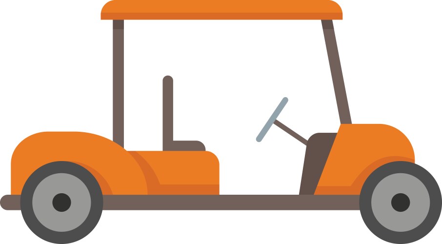 Golf cart car icon flat style Royalty Free Vector Image