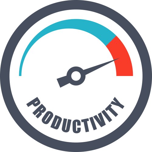 Increase productivity icon for web Royalty Free Vector Image